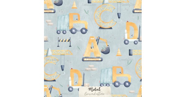 Construction-ABCD exclusive seamless pattern