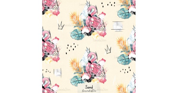 Queen Flamingo exclusive seamless pattern